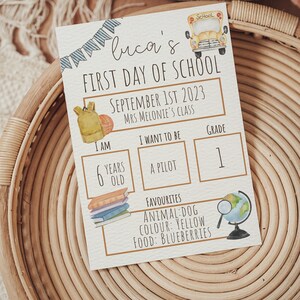 Boho First Day of School Printable Sign, First Day of School Printable ...