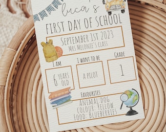 Custom Printable First Day of School Sign, First Day of Daycare, First ...