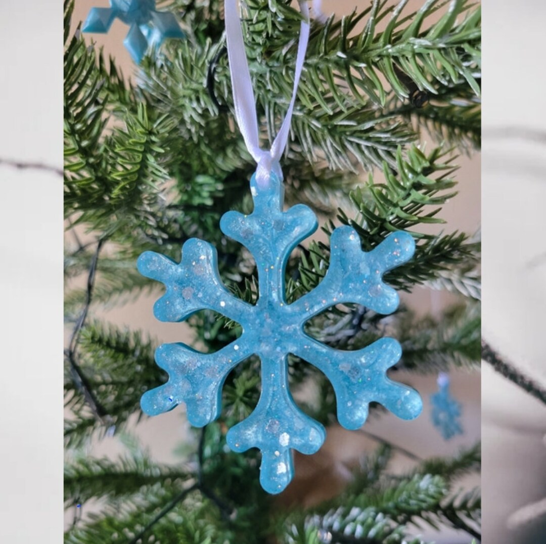 Christmas Ornaments Big Snowflake Ornament Light Blue Ornaments
