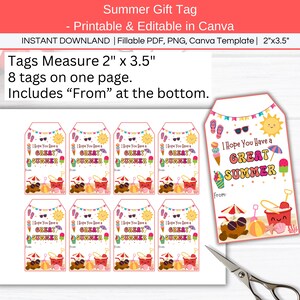Hope You Have Great Summer Tag Editable, Printable End of School Year ...