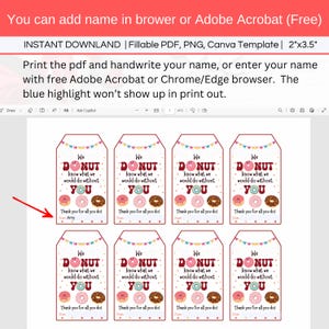 We Donut Know What We Would Do Without You Thank You Tag, Printable ...