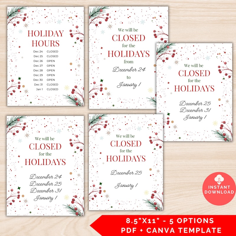 Shop Christmas Hours Sign - Etsy