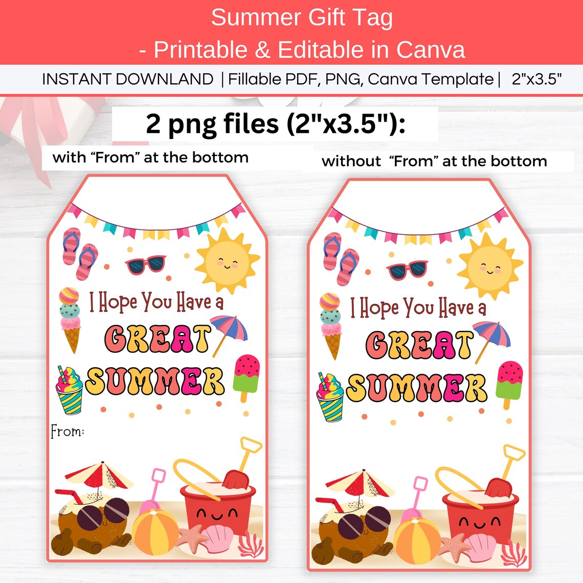 Hope You Have Great Summer Tag Editable, Printable End of School Year ...