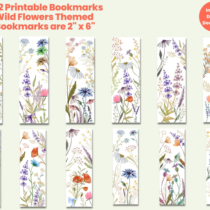 Watercolor Bookmarks - Etsy