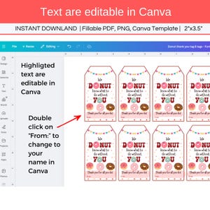 We Donut Know What We Would Do Without You Thank You Tag, Printable ...