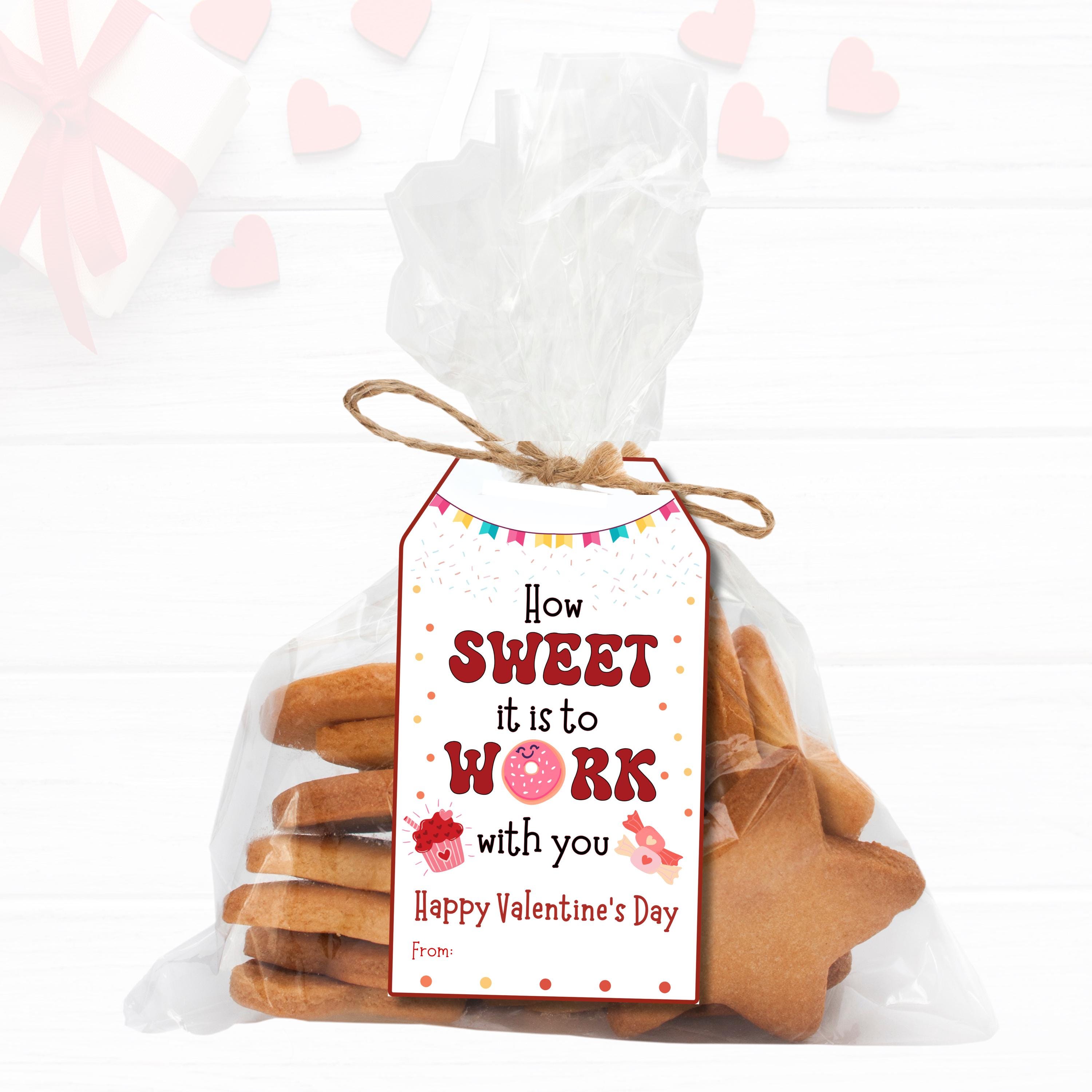 How Sweet It is to Work With You Coworker Valentine Gift Tag, Editable ...