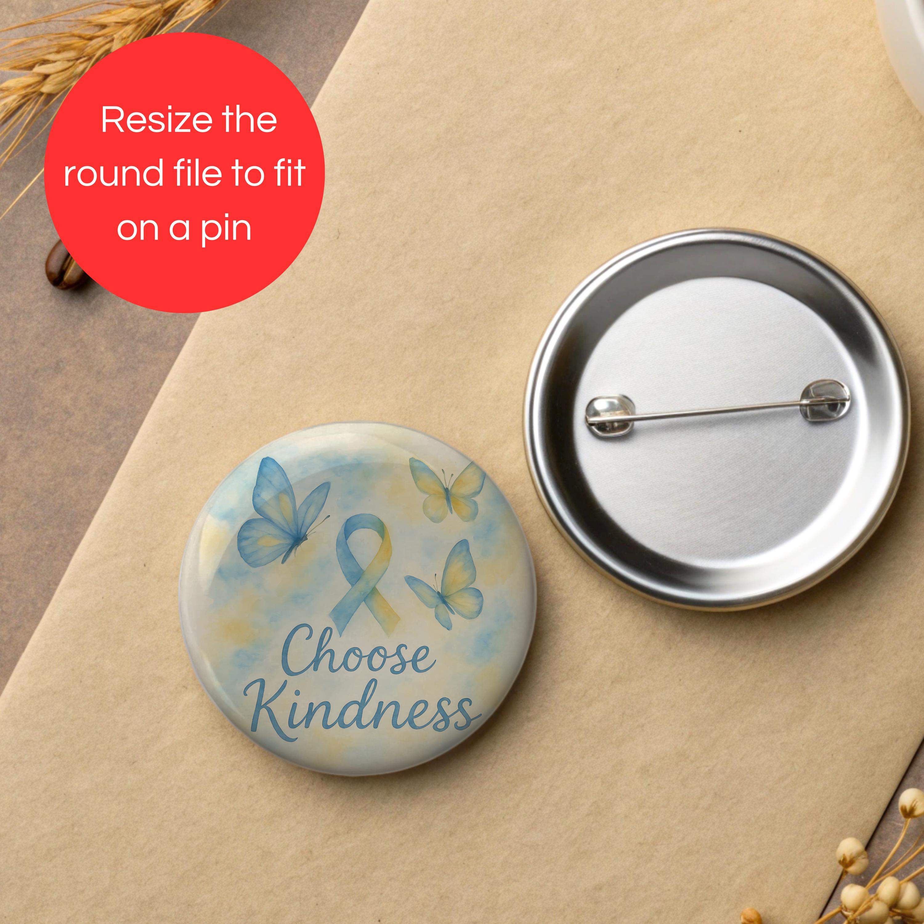 Choose Kindness PNG, Down Syndrome Awareness Ribbon Sublimation Design ...