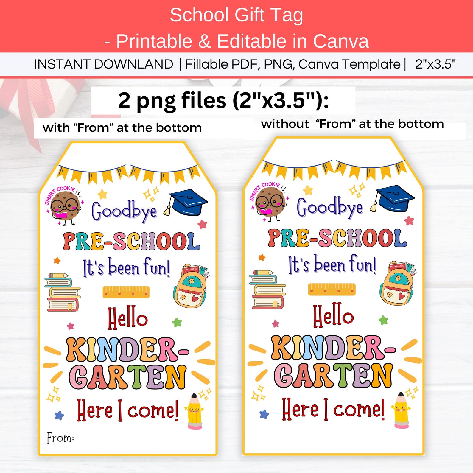 Preschool Graduate Gift Tag Printable, Goodbye Preschool Hello ...