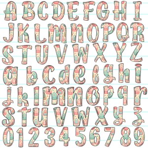 Teacher Doodle Alphabet Bundle, 8 Full Sets Back to School Alpha ...