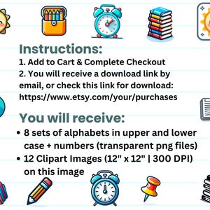 Teacher Doodle Alphabet Bundle, 8 Full Sets Back to School Alpha ...