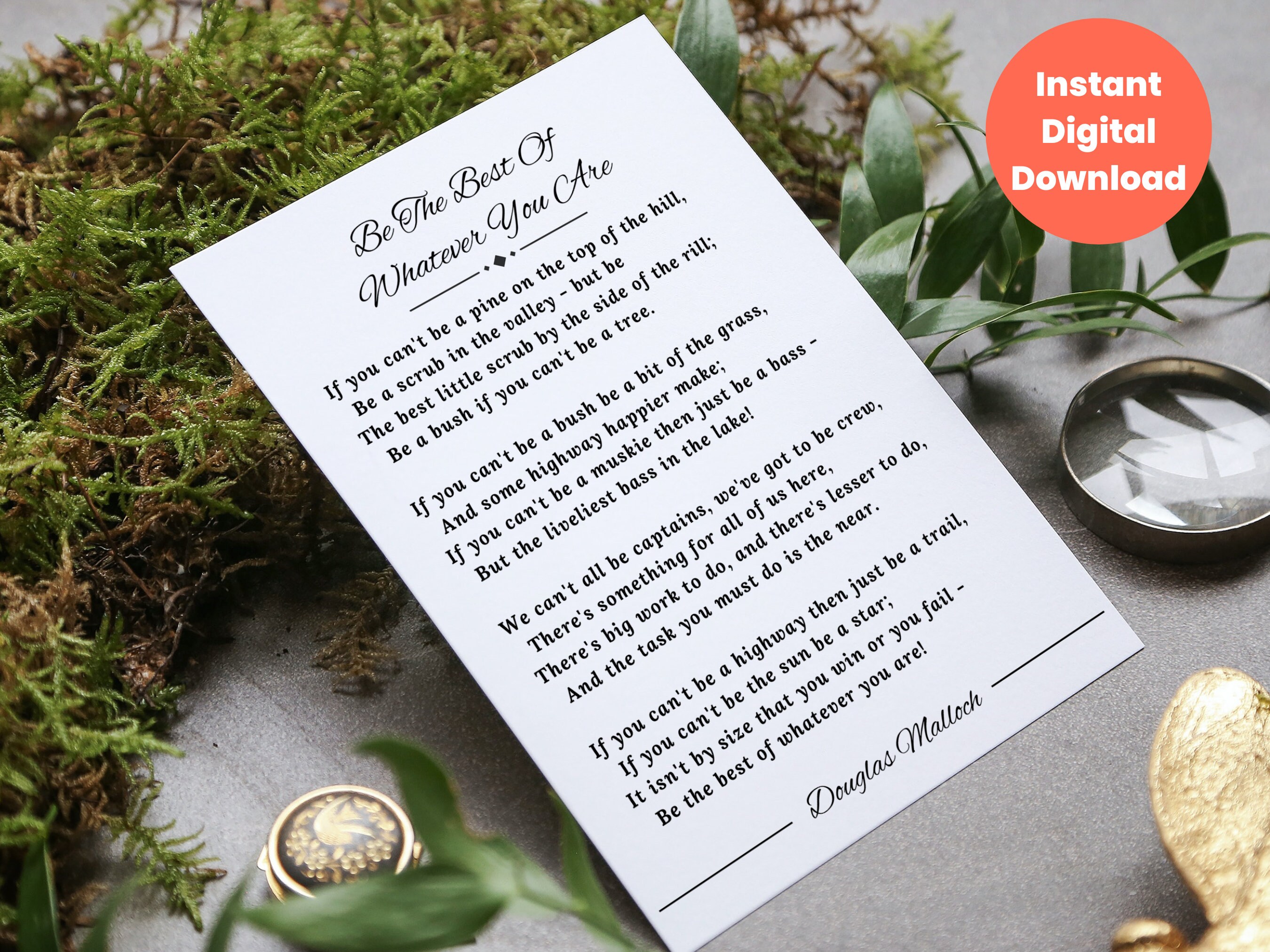 Be the Best of Whatever You Are by Douglas Malloch, Motivational ...