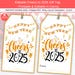 Happy New Year 2025 Favor Tags Printable, Cheers to 2025 Gift Tag ...