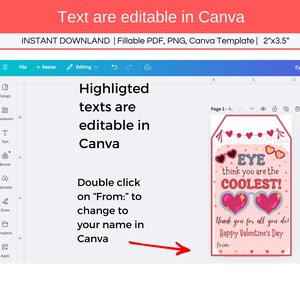 Sunglasses Valentine Tag Editable, You're the Coolest Kid Classroom ...