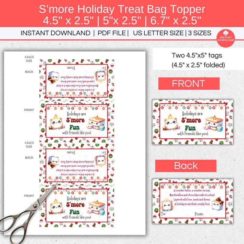 Holidays Are S'more Fun With Friends Like You Printable Treat Bag ...