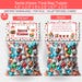 Santa Kisses Treat Bag Tag Topper Printable, Santa Kisses Label, Winter ...