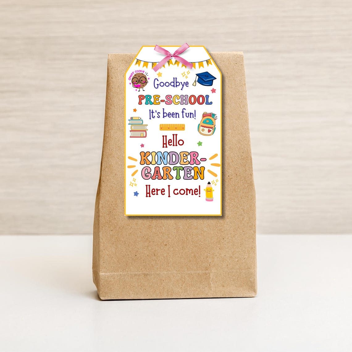Preschool Graduate Gift Tag Printable, Goodbye Preschool Hello ...