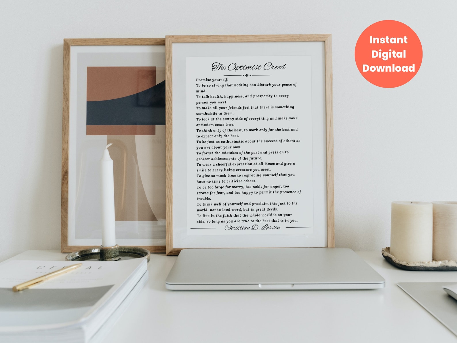 The Optimist Creed Promise Yourself by Christian D. Larson ...