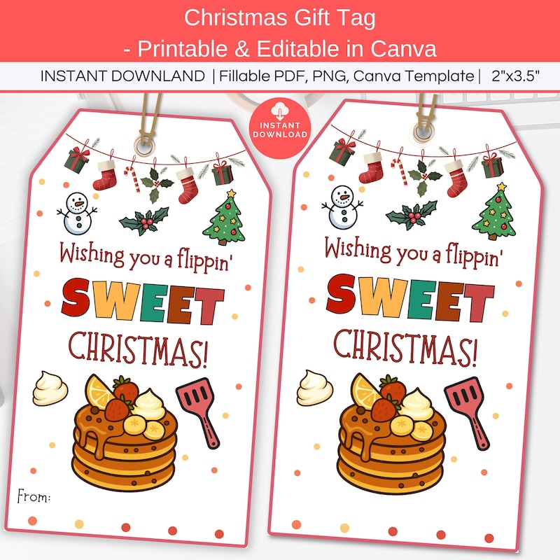 Breakfast Christmas Tag - Etsy