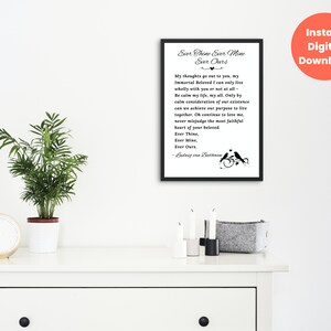 Ever Thine, Ever Mine, Ever Ours Printable Love Letters by Beethoven ...