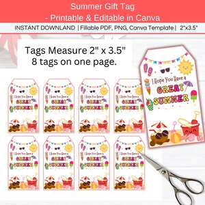 Hope You Have Great Summer Tag Editable, Printable End of School Year ...