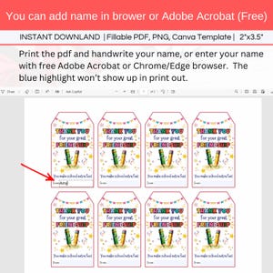 End of School Year Classmate Tags Printable, Editable Last Day of ...