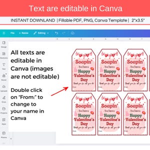Soapin You Have a Happy Valentine's Day Printable Gift Tag, Handmade ...
