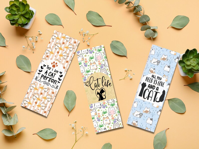 12 Printable Bookmarks Cats Theme With Funny Cat Quotes, Printable ...