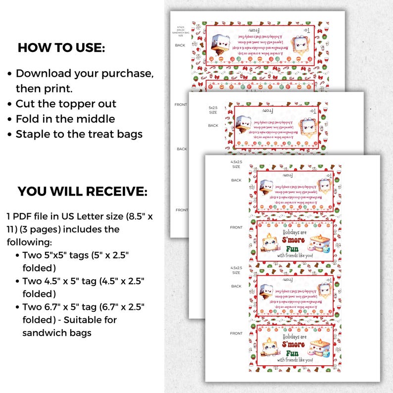 Holidays Are S'more Fun With Friends Like You Printable Treat Bag ...