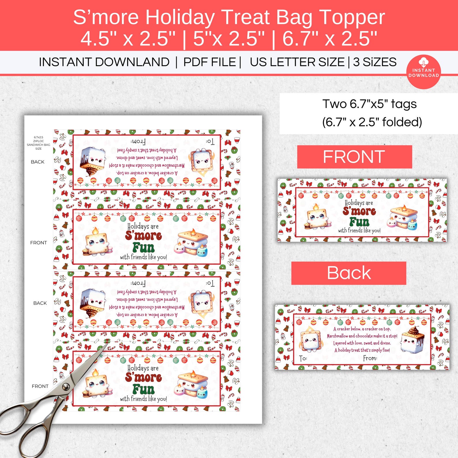 Holidays Are S'more Fun With Friends Like You Printable Treat Bag ...