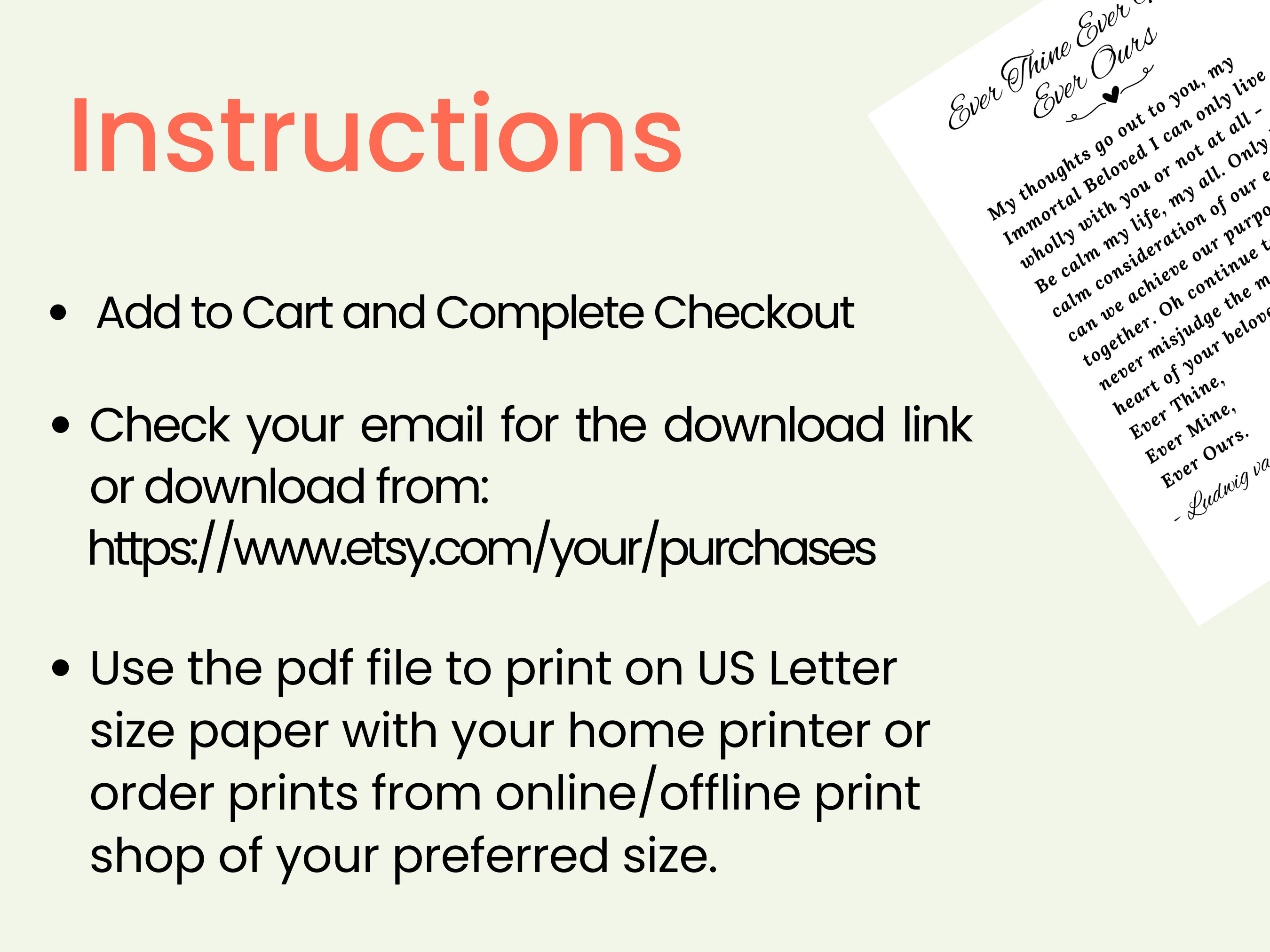 Ever Thine Ever Mine Ever Ours Printable Love Letters by - Etsy