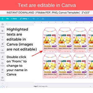 I Love Our Friend Chip Valentine's Day Gift Tag, Classroom Kid Class ...