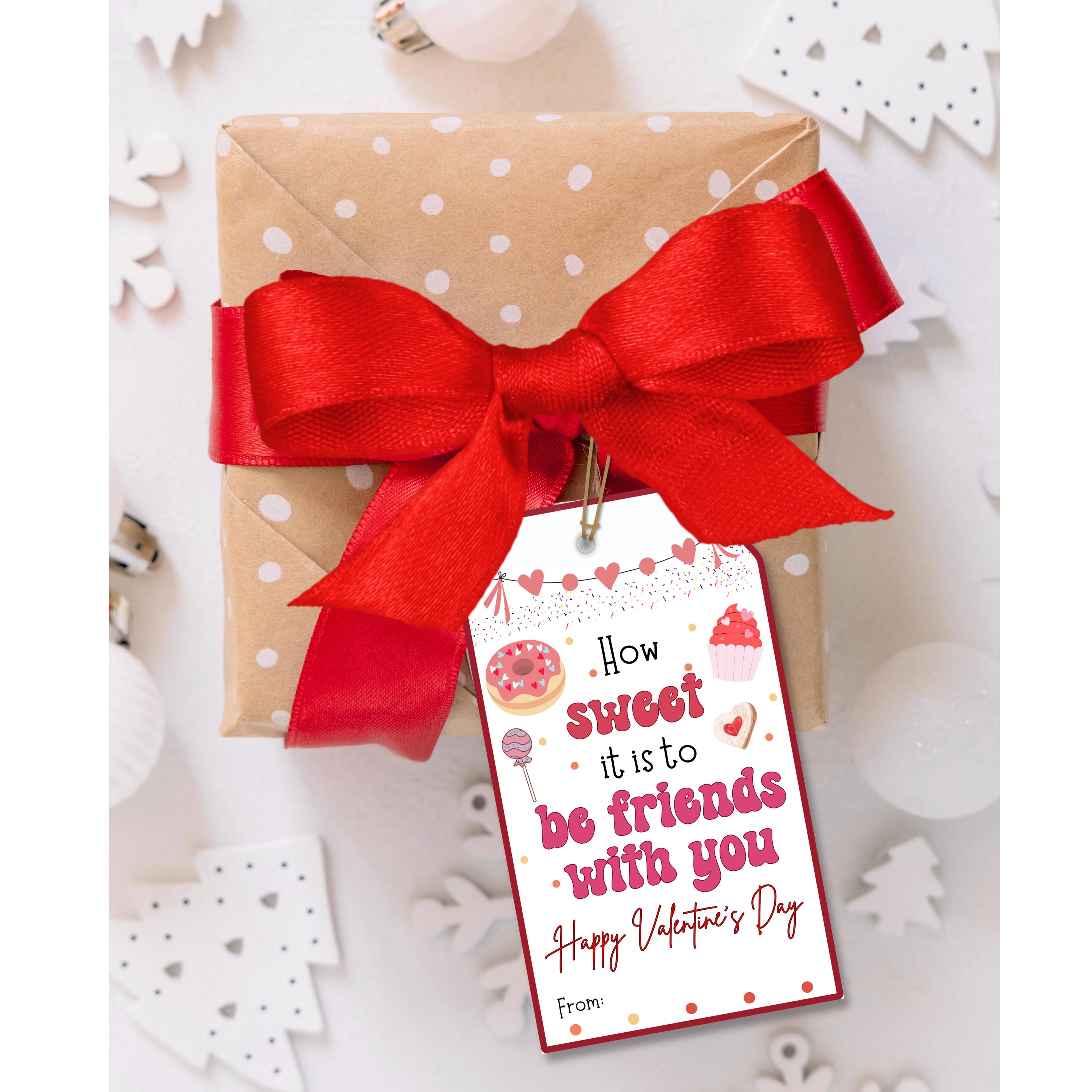 How Sweet It is to Be Friends With You Printable Valentine Gift Tags ...