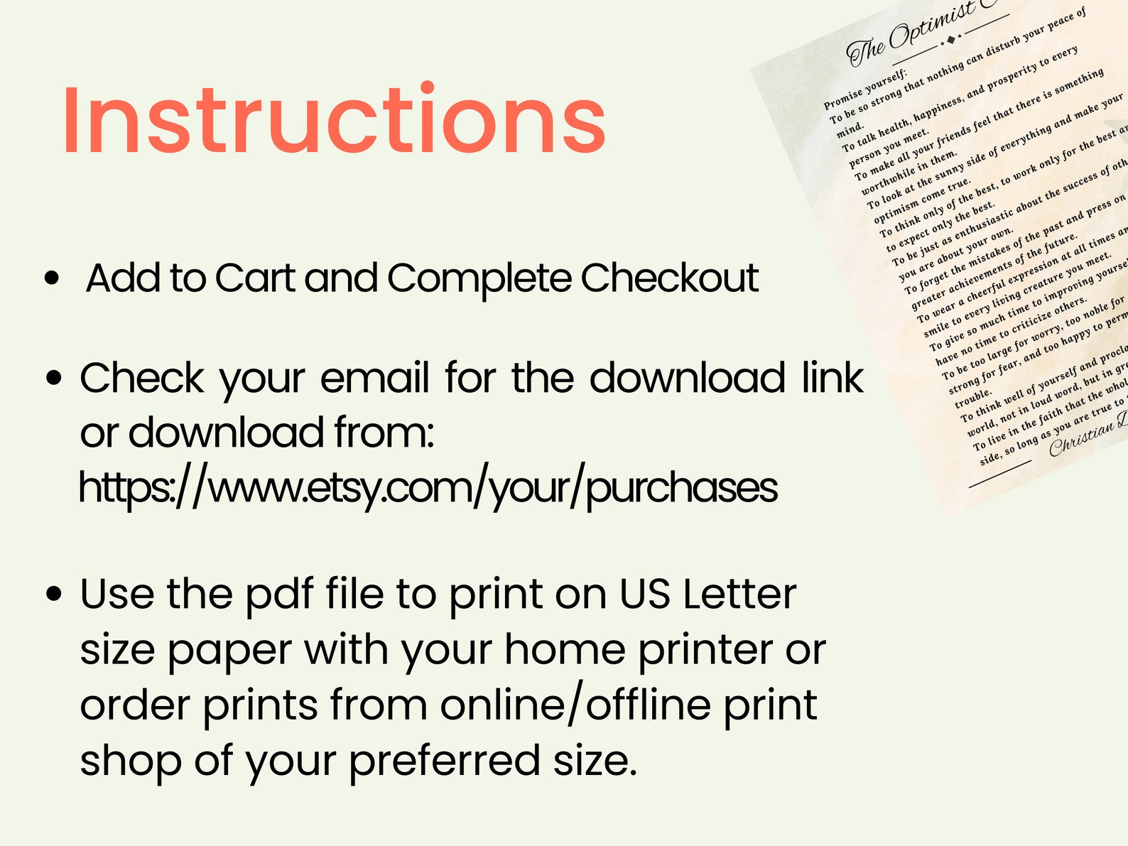 The Optimist Creed Promise Yourself by Christian D. Larson ...