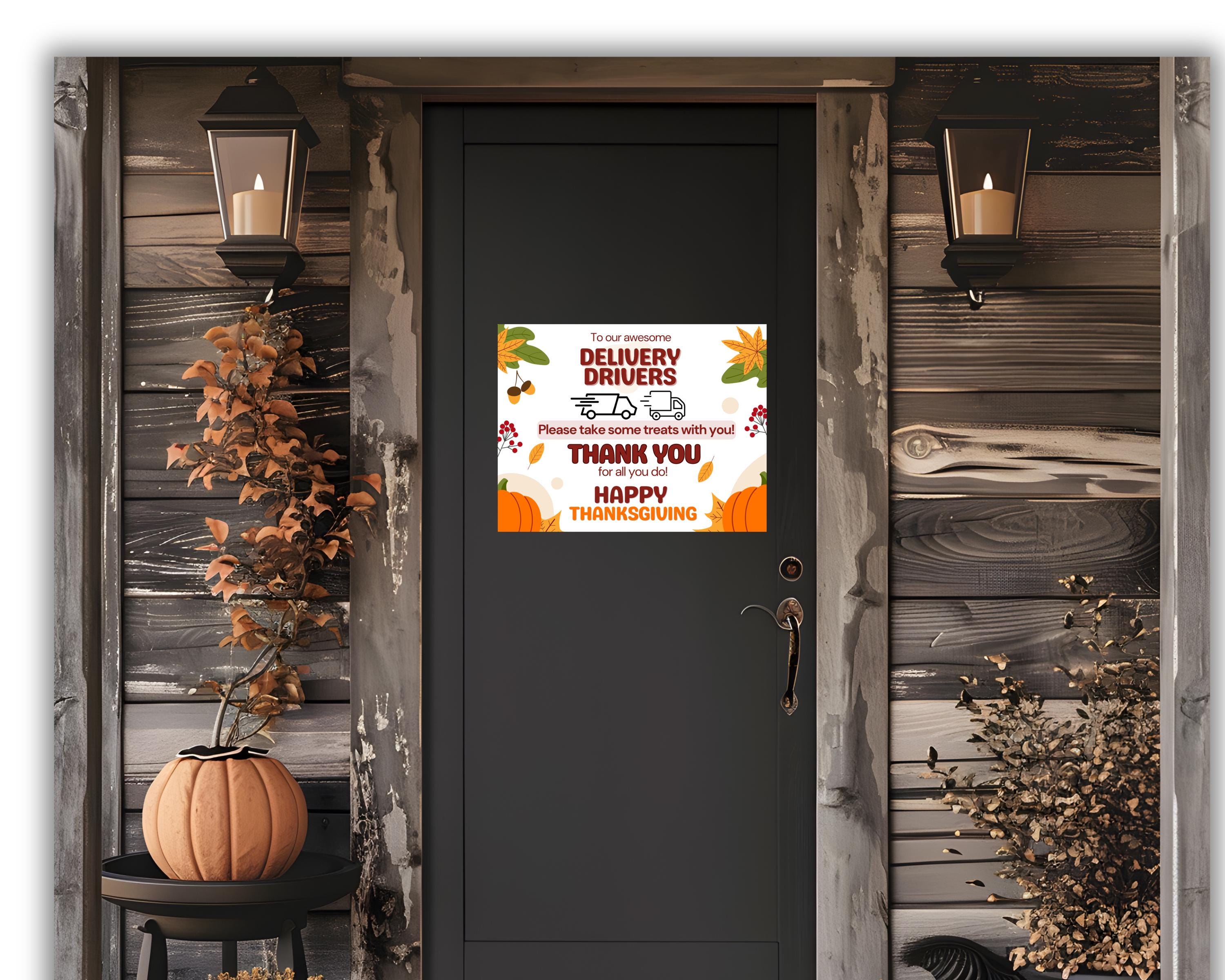 Printable Delivery Driver Snack Sign, Thanksgiving Driver Appreciation ...