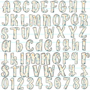 Teacher Doodle Alphabet Bundle, 8 Full Sets Back to School Alpha ...