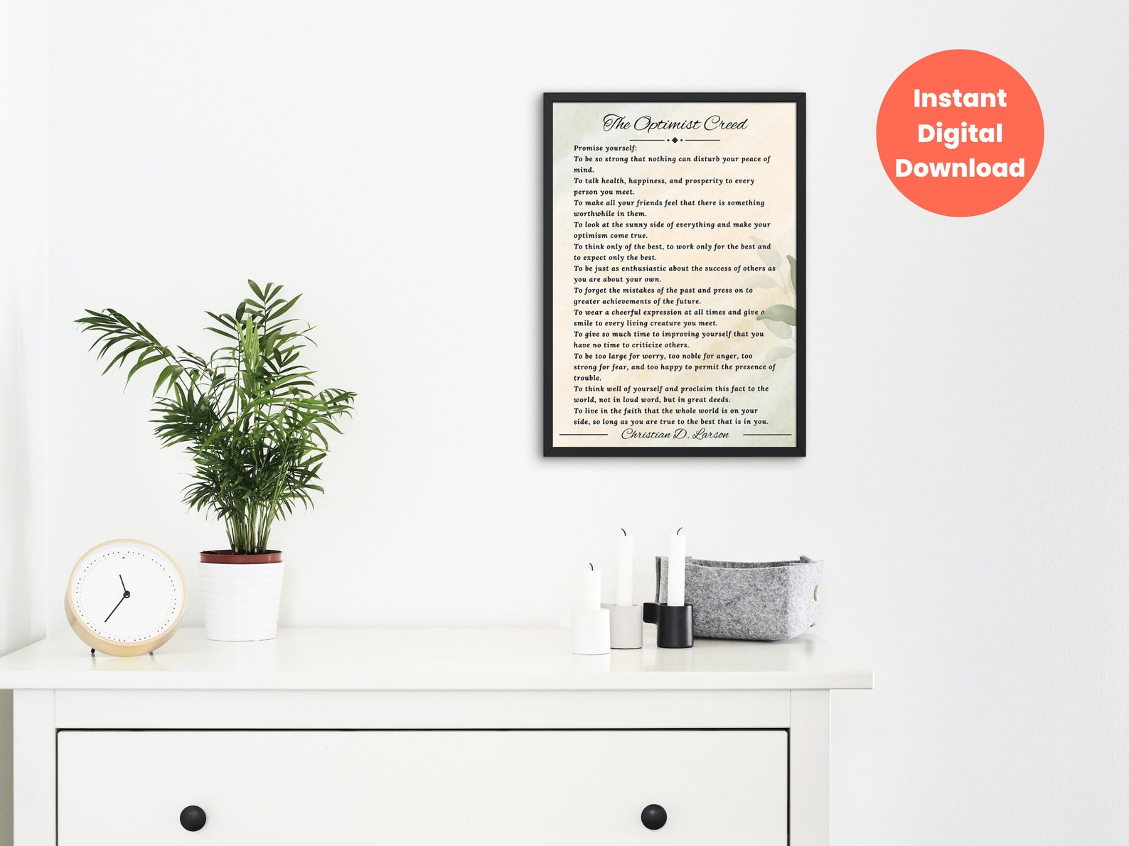 The Optimist Creed Promise Yourself by Christian D. Larson ...