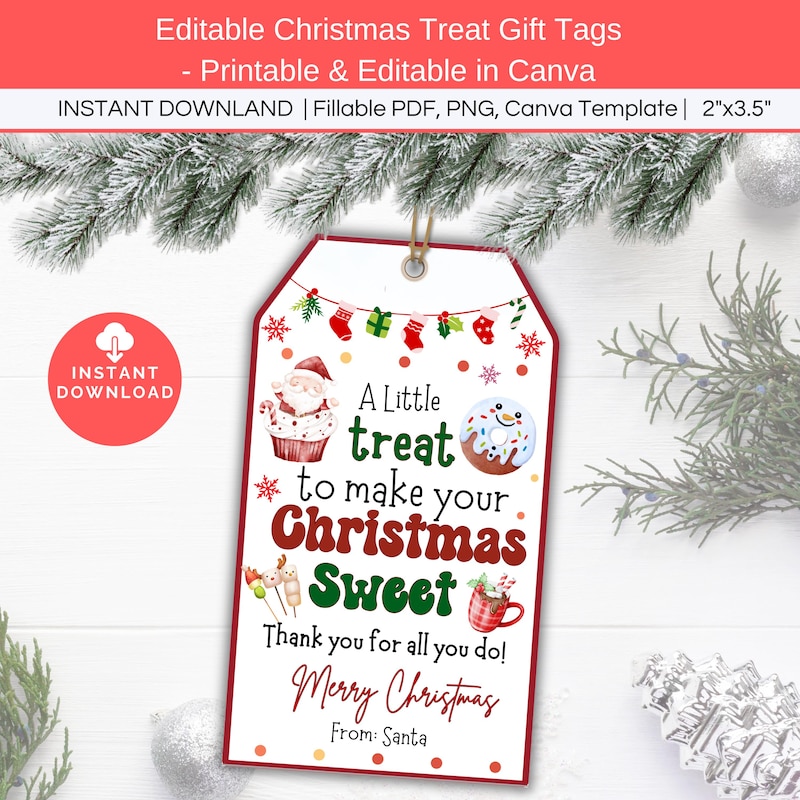 Christmas Treat Tags - Etsy