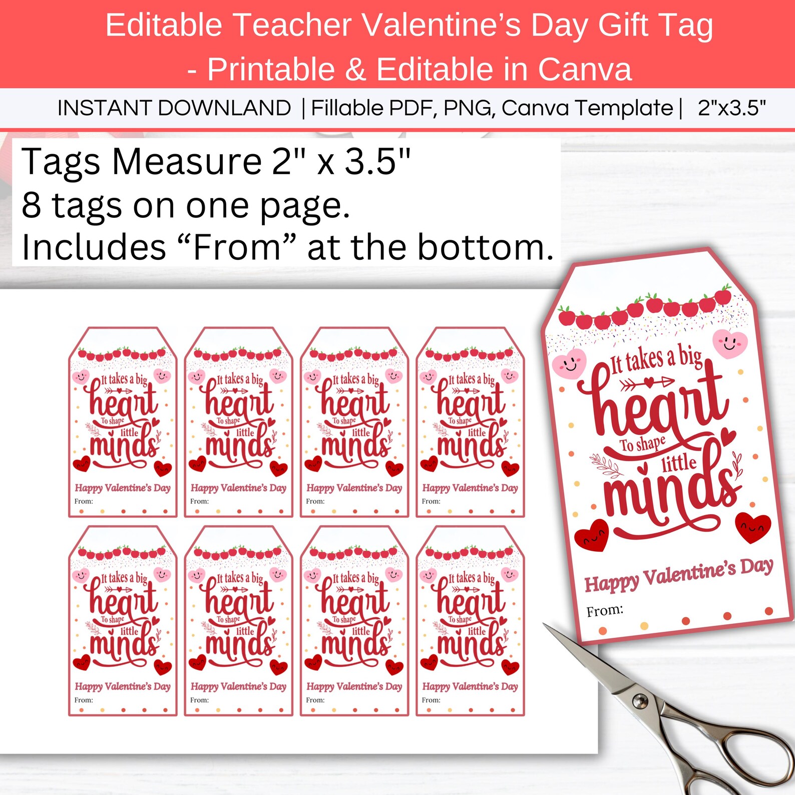 It Takes a Big Heart to Shape Little Minds Teacher Appreciation Thank ...