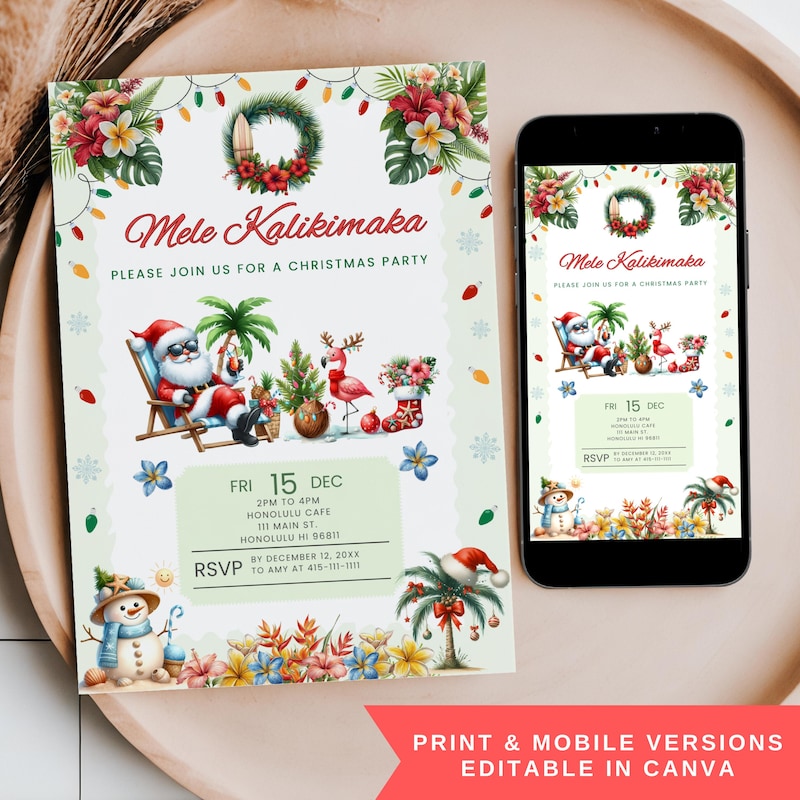 Christmas Luau Cookies - Etsy