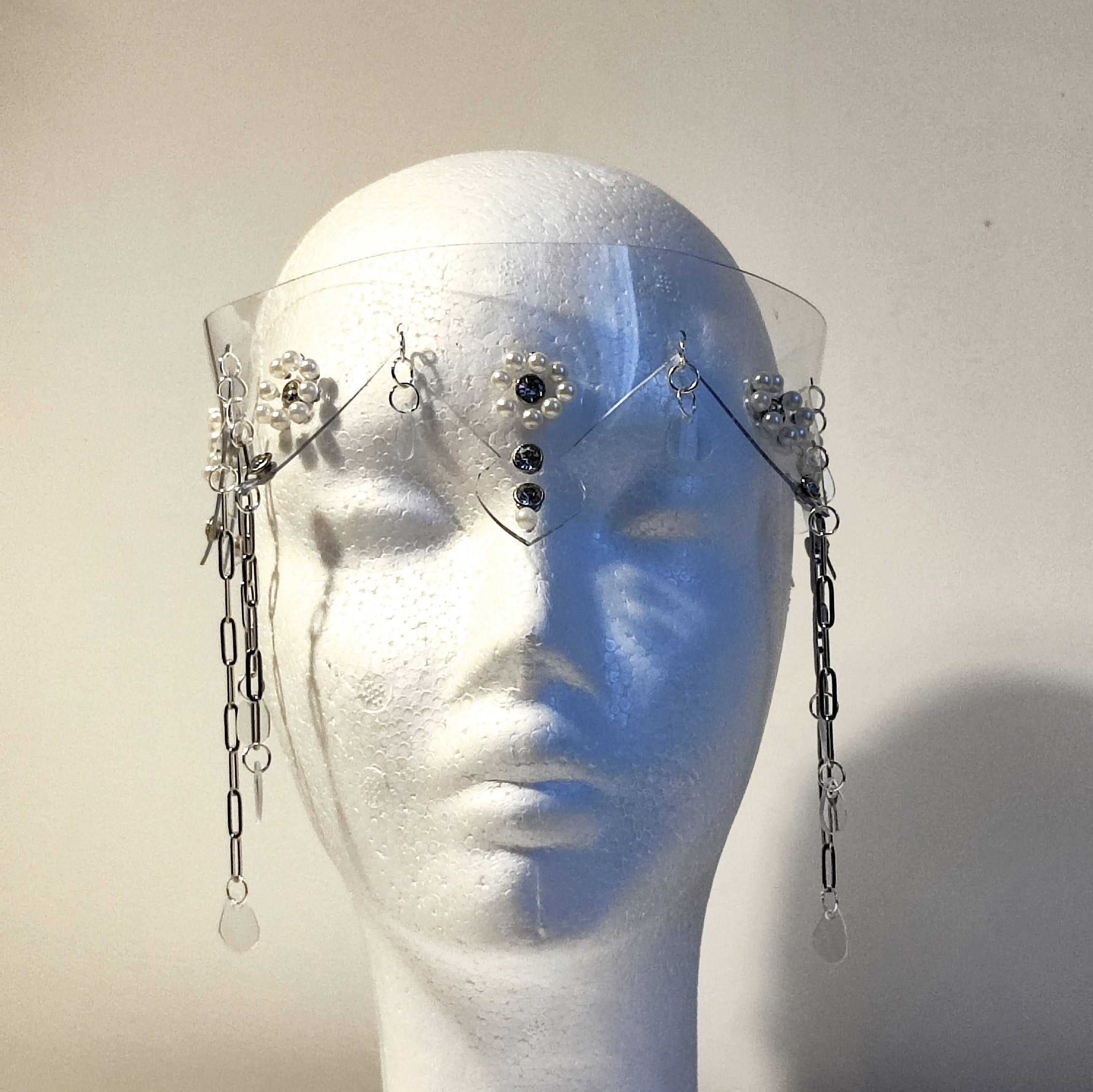 Clear PVC Headpiece 'reversed Crown' With Pearls and - Etsy