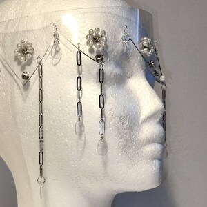 Clear PVC Headpiece 'reversed Crown' With Pearls and Clear Tears - Etsy