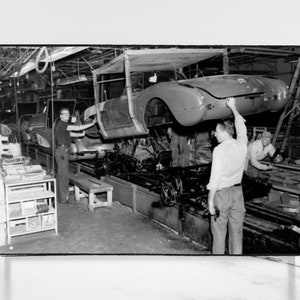 1959 Corvette Body Being Mounted to the Frame. Amazing Rare Photograph ...