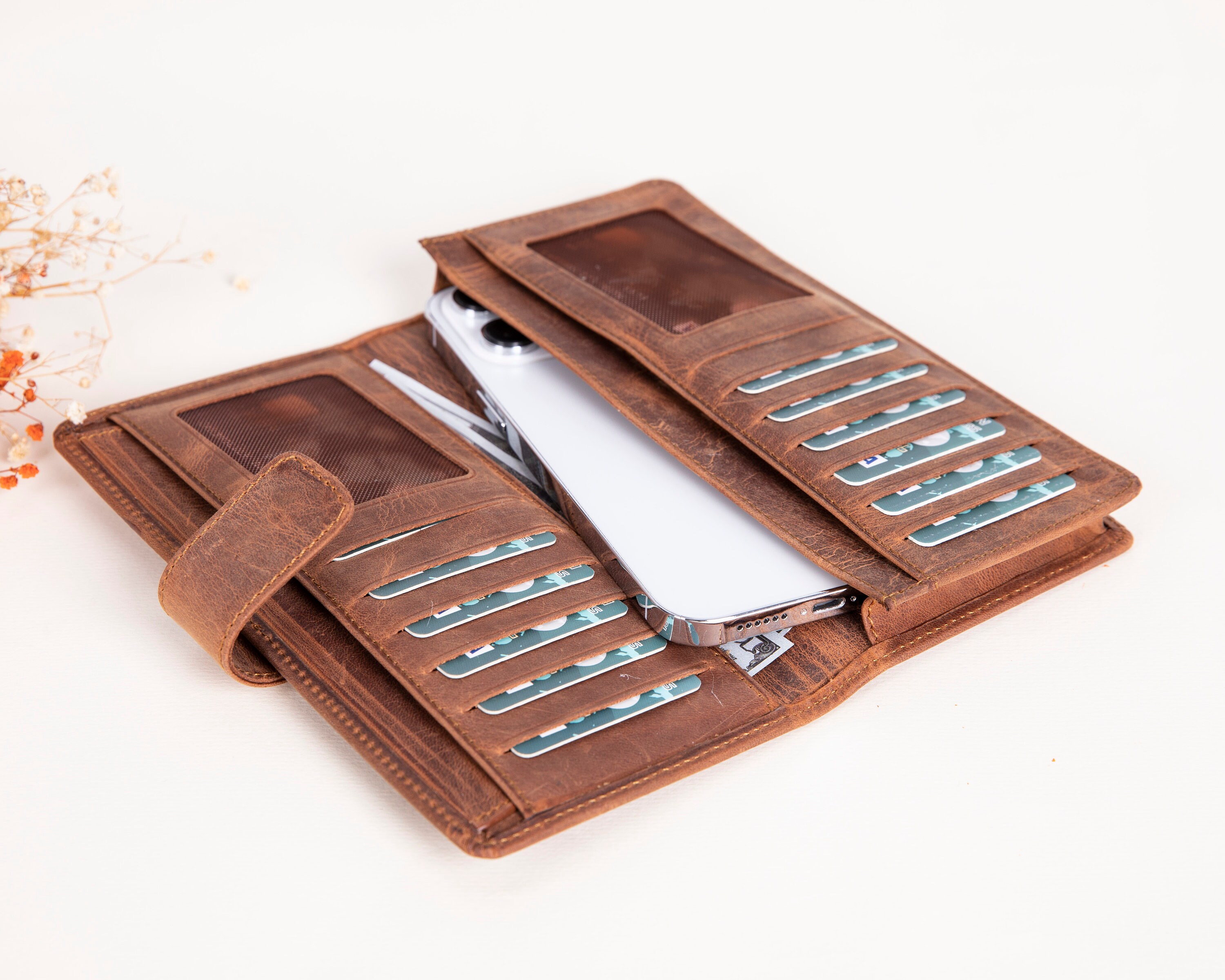 Personalized Leather Cell Phone Wallet, Best Card Holder Wallet ...