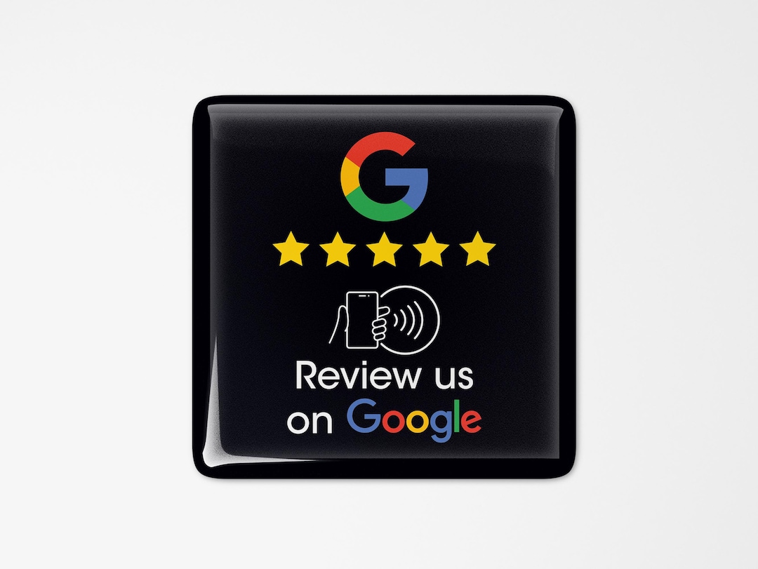 Google Rating Review NFC Sticker Button Counter Window Table 3D Doming ...