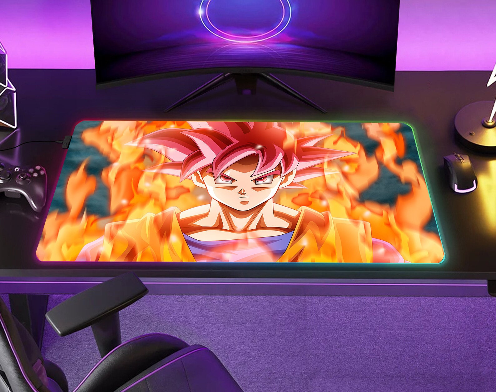 Anime RGB Gaming LED RGB Mouse Pads Designed & Sold By Zesty Randee