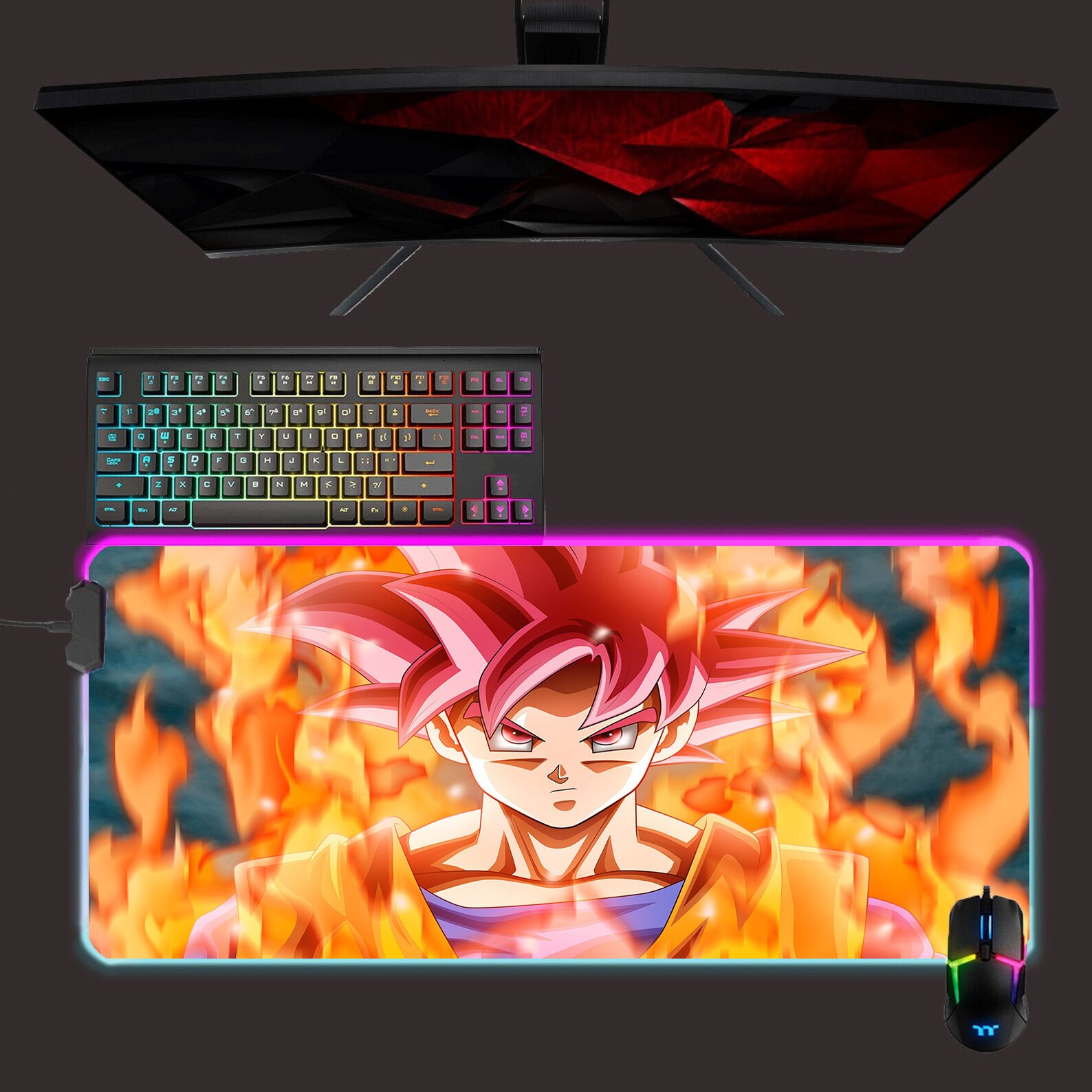 Anime RGB Gaming LED RGB Mouse Pads Designed & Sold By Zesty Randee