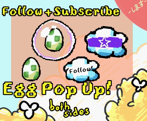 Animated Yoshi Island Egg SFX Twitch Follow & Subscribe - Etsy