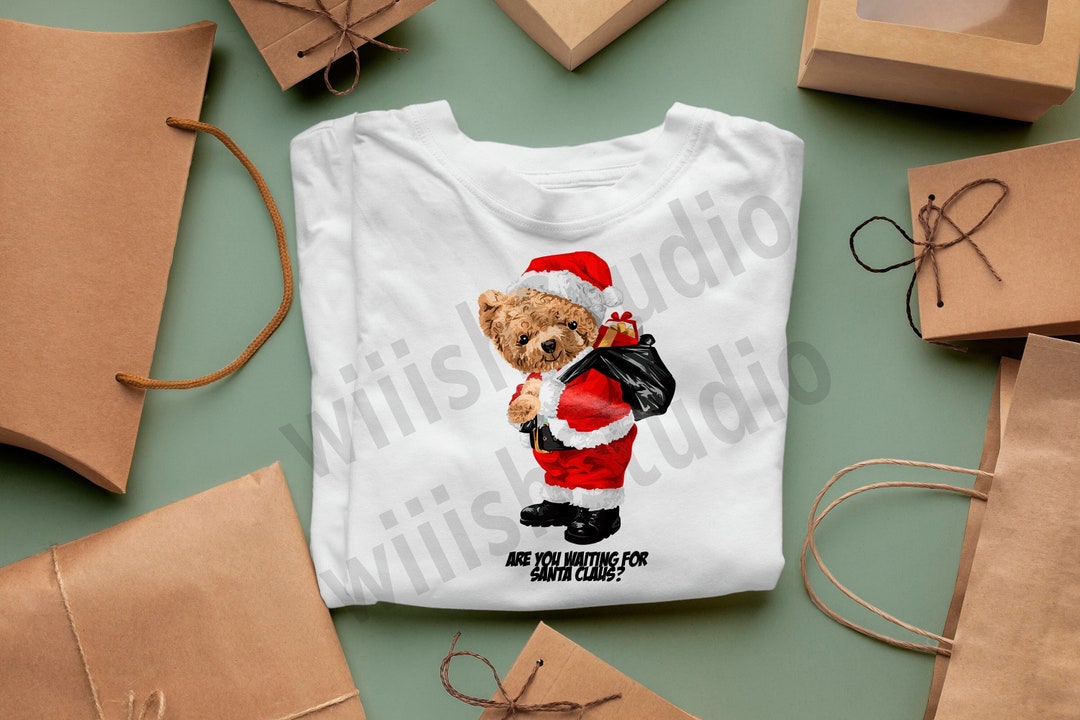 Merry Christmas Svg, Teddy Bear Svg, Bear Svg, New Year Svg, Santa ...