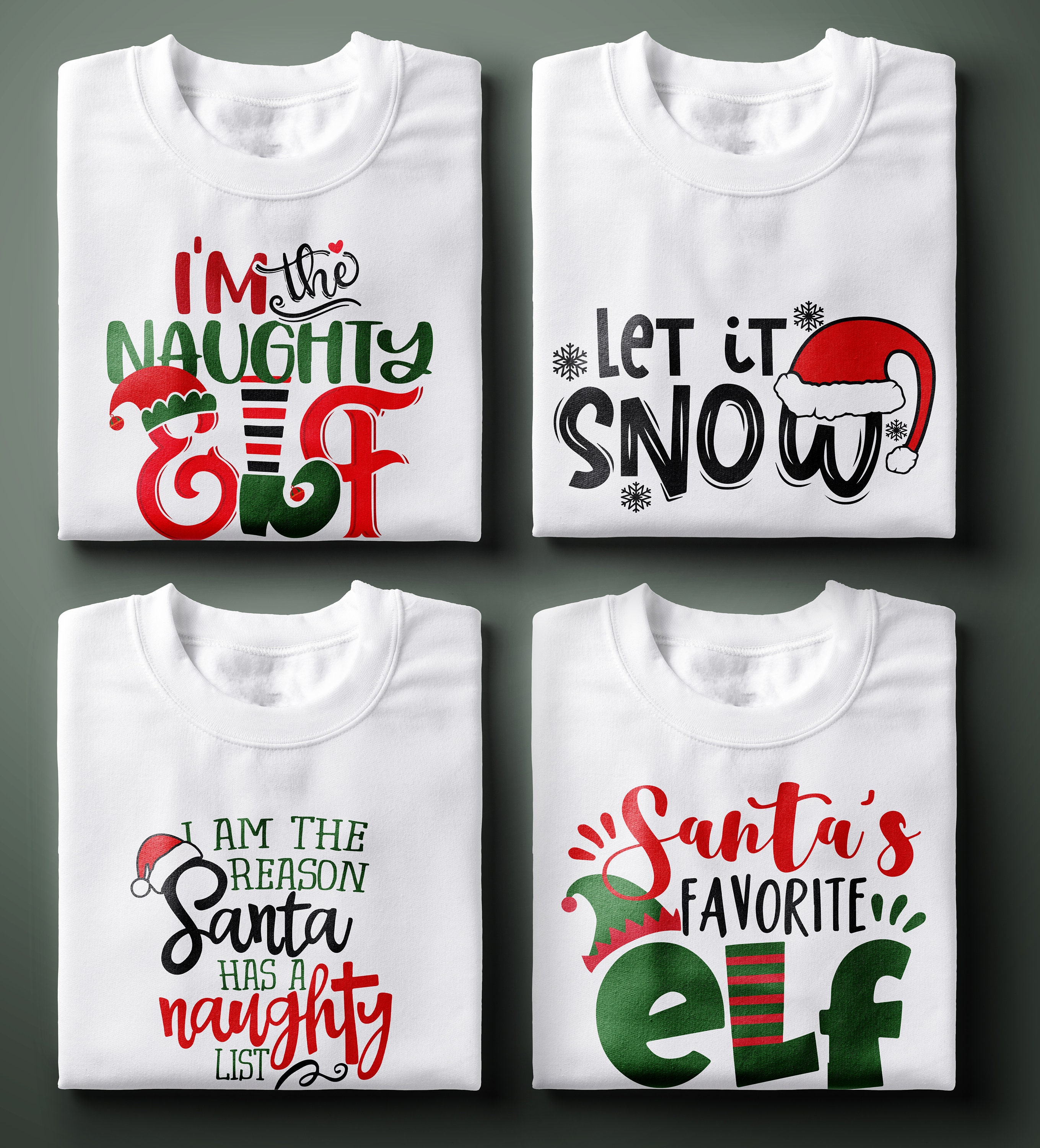 Santa Claus and Elf Set for Christmas SVG, Merry Christmas SVG ...
