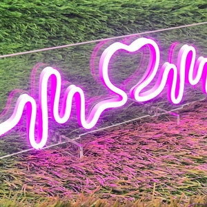 Pulse Neon Sign Personalized Design Pulse Neon Sign - Etsy